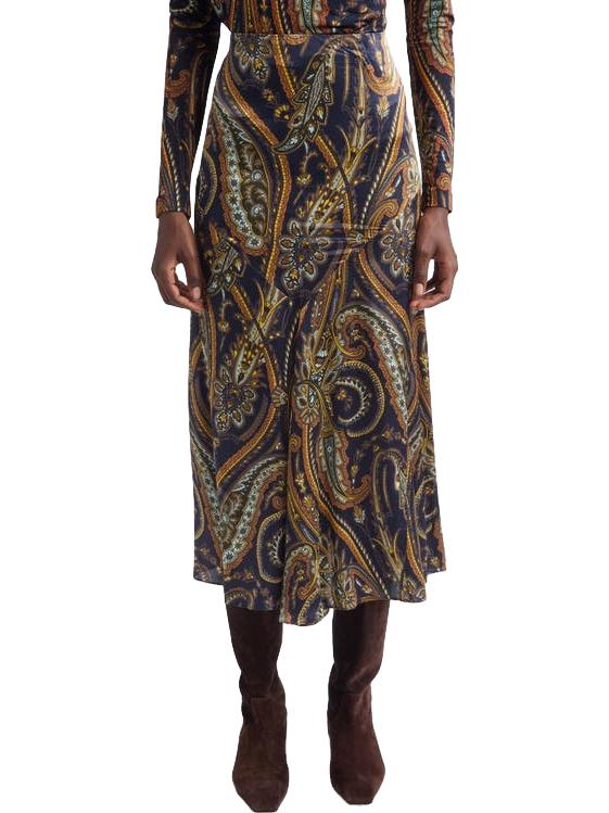 ETRO paisley print midi skirt